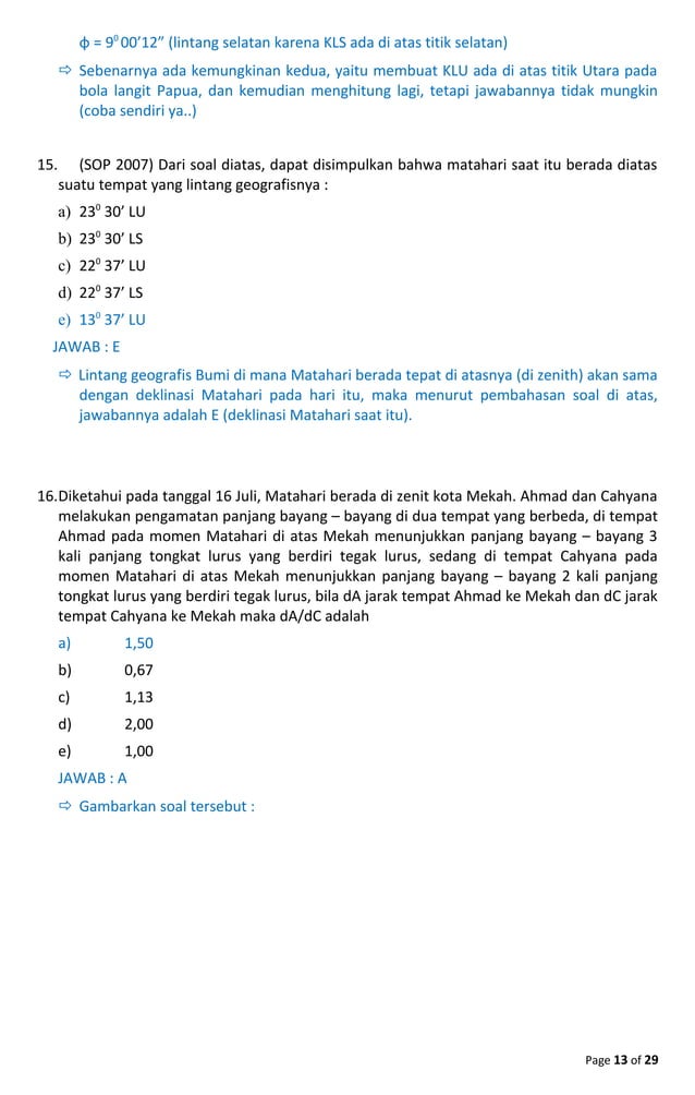 56852806 solusi-soal-soal-osn-koordinat-bola-langit | DOC