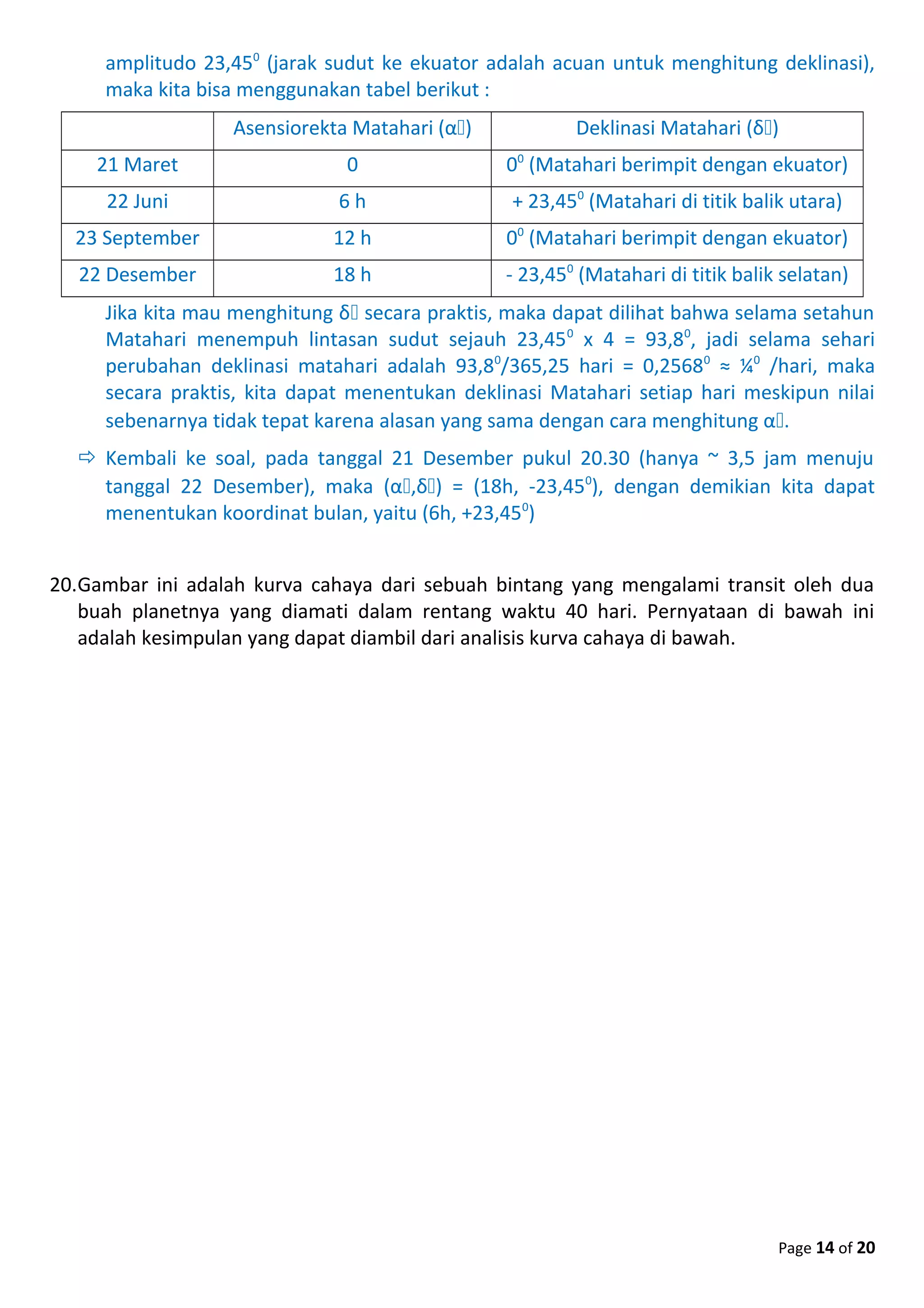 56852975 pembahasan-soal-olimpiade-astronomi-tingkat-provinsi-2010 | DOC