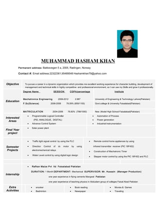 hashim cv | PDF