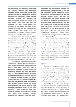 hubungan pengetahuan dan status gizi | PDF