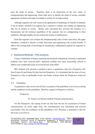 PEA Analysis: A Perspective Approach to Entrepreneurship Analysis in ...