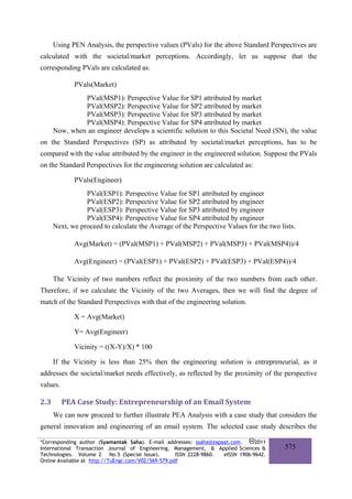PEA Analysis: A Perspective Approach to Entrepreneurship Analysis in ...