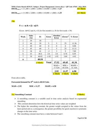 56901 Project Management May 2019 Question Paper and Answer Keys.pdf