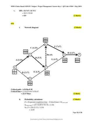 56901 Project Management May 2019 Question Paper and Answer Keys.pdf