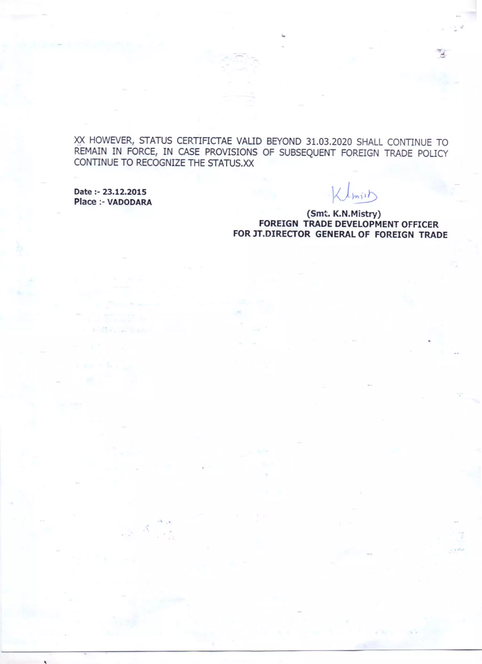 Vasu awarded Star Export House | PDF