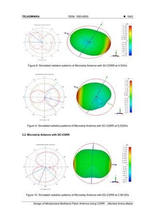 Design of Miniaturized Multiband Patch Antenna Using CSRR for WLAN/WiMAX Applications | PDF