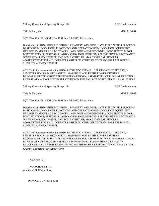 ARMY TRANSCRIPT | DOC