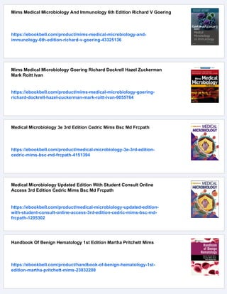 Mims Medical Microbiology 5th Edition Goering Richarddockrell | PDF