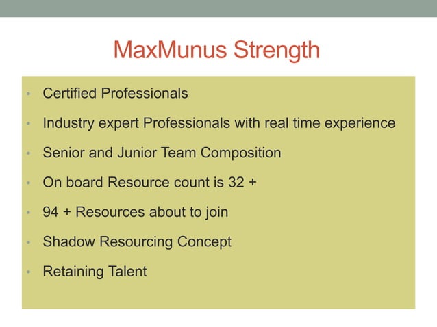 Company Profile - MaxMuNus | PPT