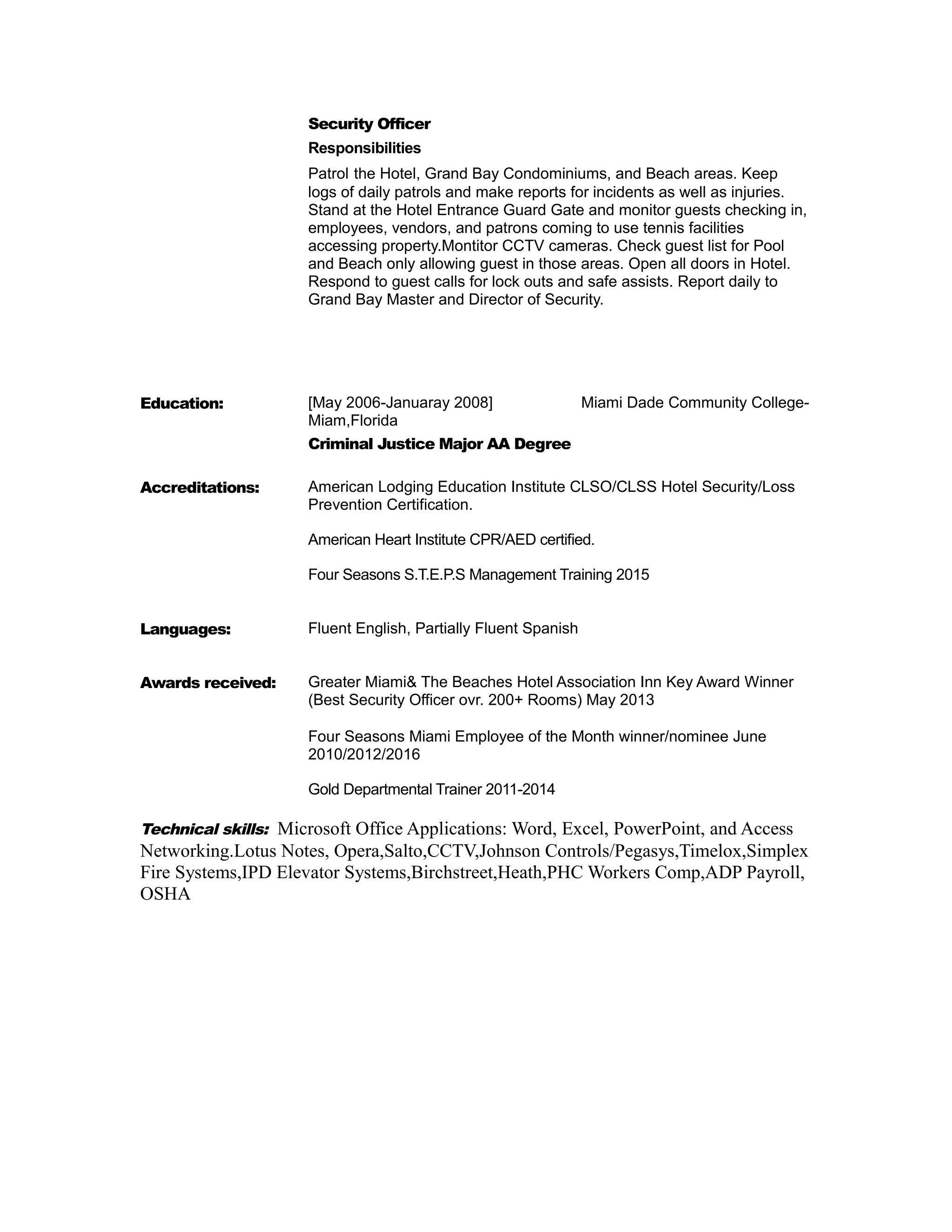 Ramon updated resume2 | DOC