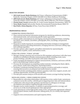 Resume.MikeMachak.9.2016 | Marketing and Advertising | Business
