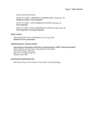 Resume.MikeMachak.9.2016 | Marketing and Advertising | Business