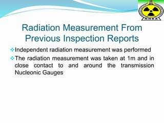 RADIATION SAFETY AND REGULATORY REQUIREMENT IN NUCLEAR GAUGING ...