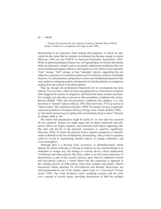 To Make the Familiar Strange - Aesthetic Derealization ... copy | PDF