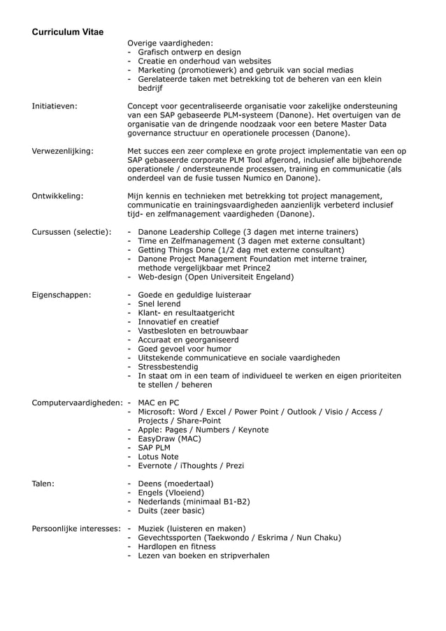 VAAR-CV CM Faarvang 2016 - NL | PDF