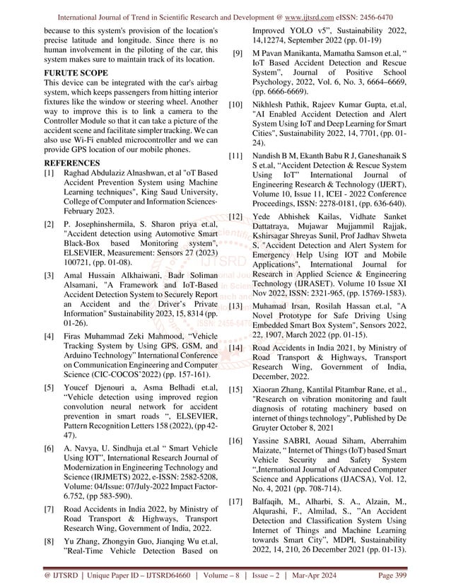 Automatic Accident Detection And Emergency Alert System Using Iot Pdf