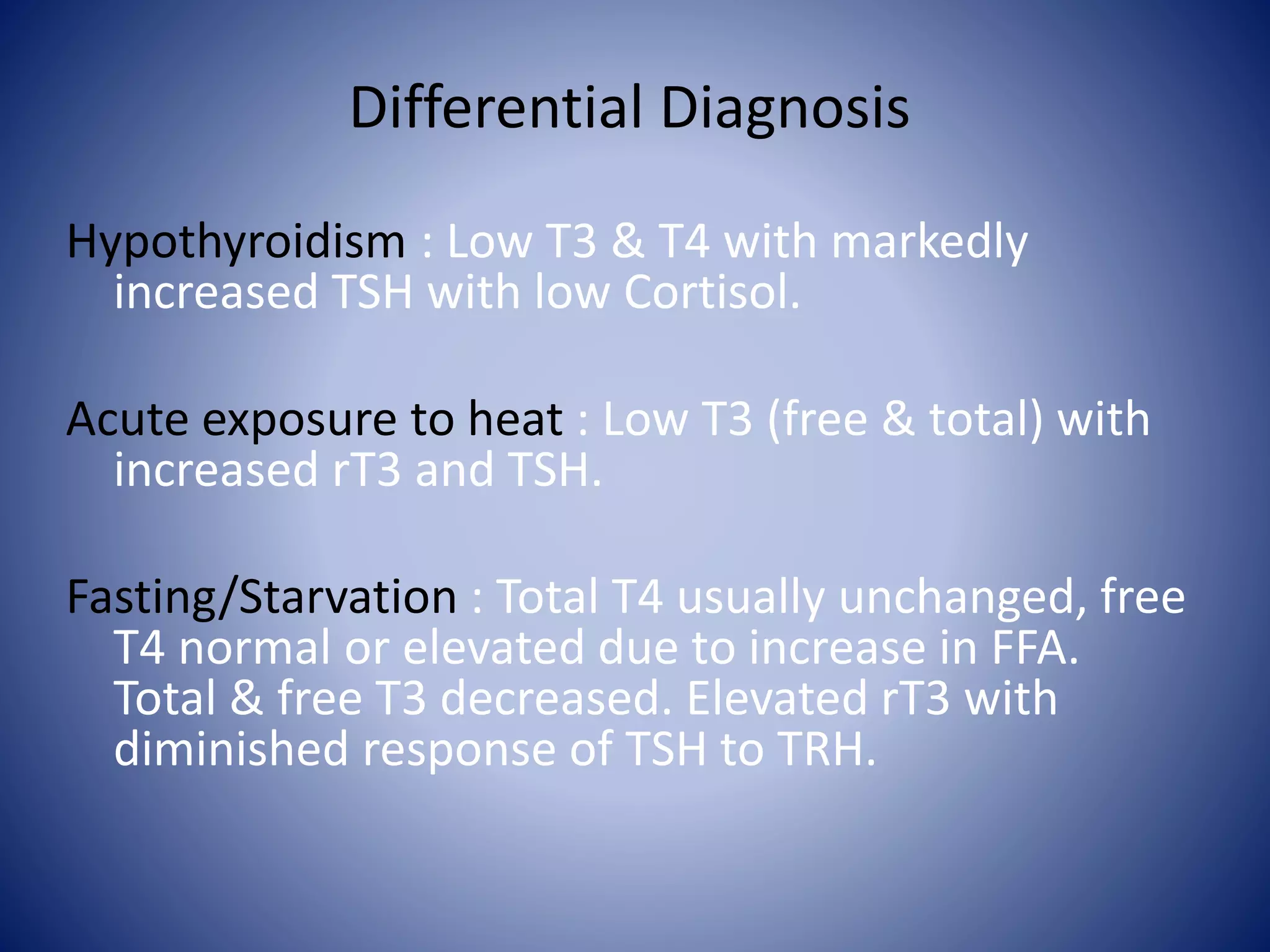 Sick euthyroid syndrome | PPTX