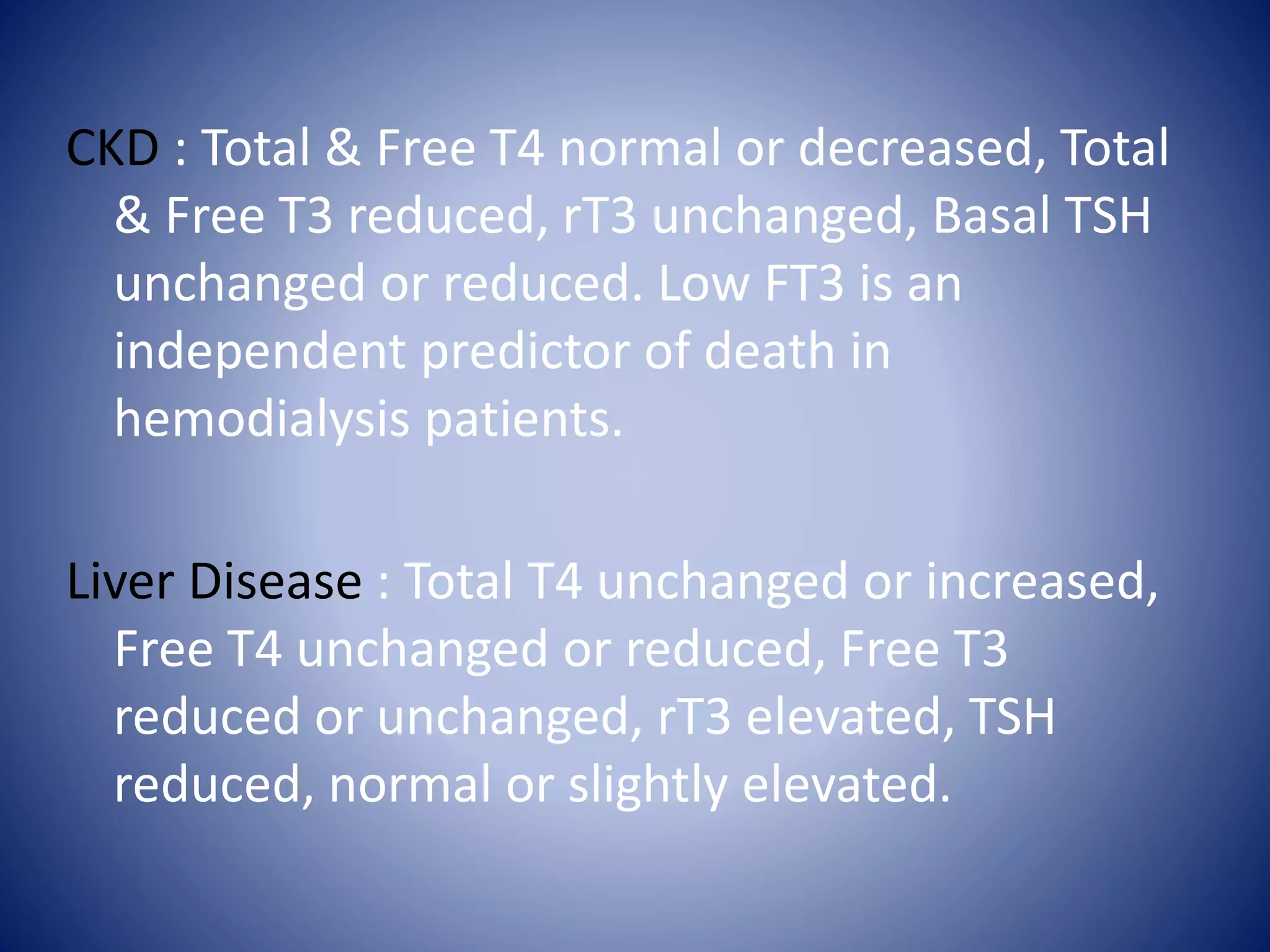 Sick euthyroid syndrome | PPTX