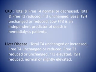 Sick euthyroid syndrome | PPTX
