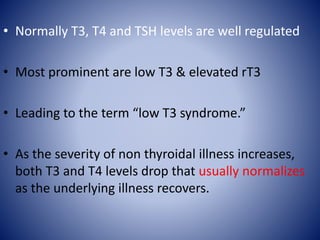 Sick euthyroid syndrome | PPTX