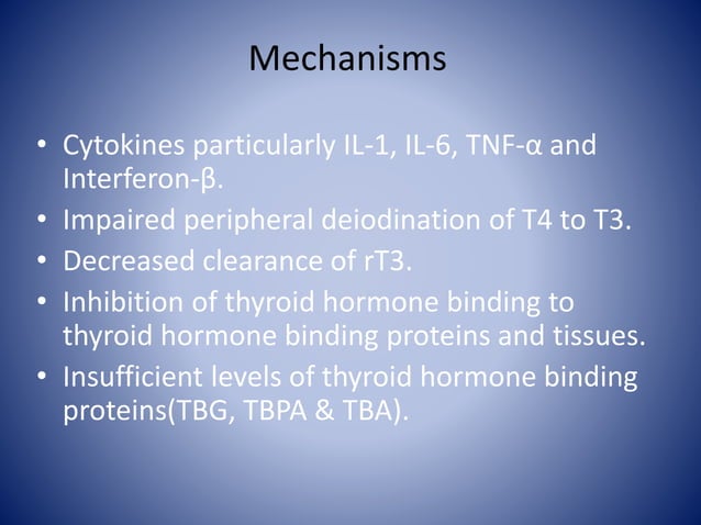 Sick euthyroid syndrome | PPTX