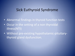 Sick euthyroid syndrome | PPT
