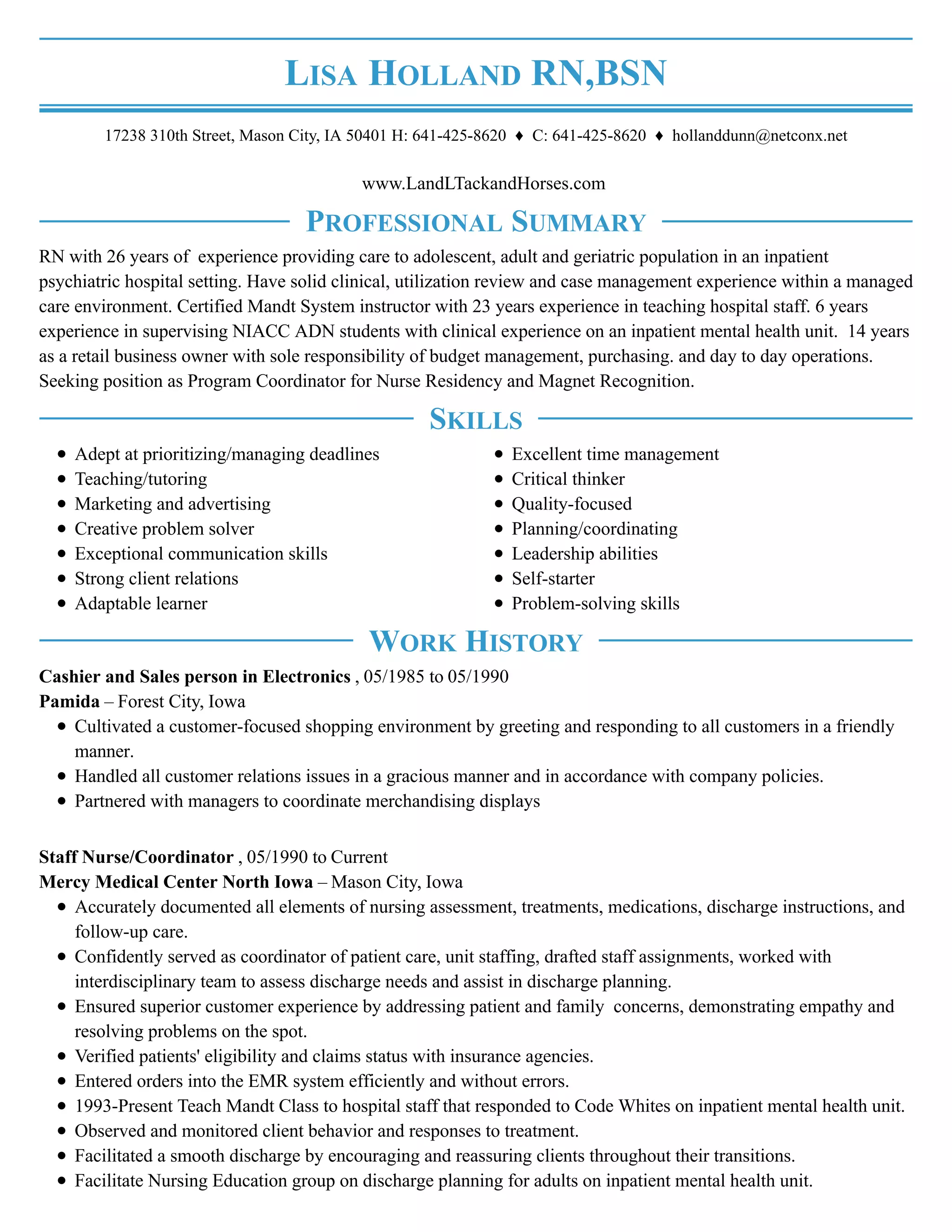 Lisa Holland Resume 1 | PDF