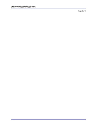 Master Resume | DOCX