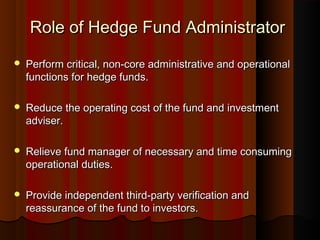 Hedge Fund Overview | PPT