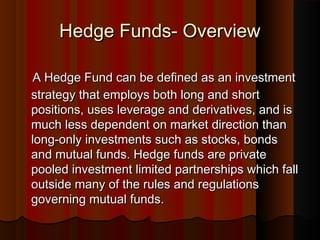 Hedge Fund Overview | PPT