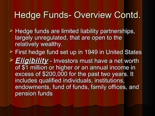 Hedge Fund Overview | PPT