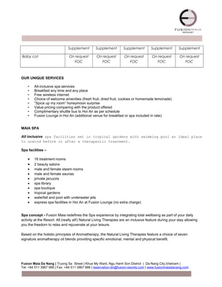 FMDN - Resort Fact Sheet | PDF