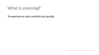 Scanning Techniques | PPT