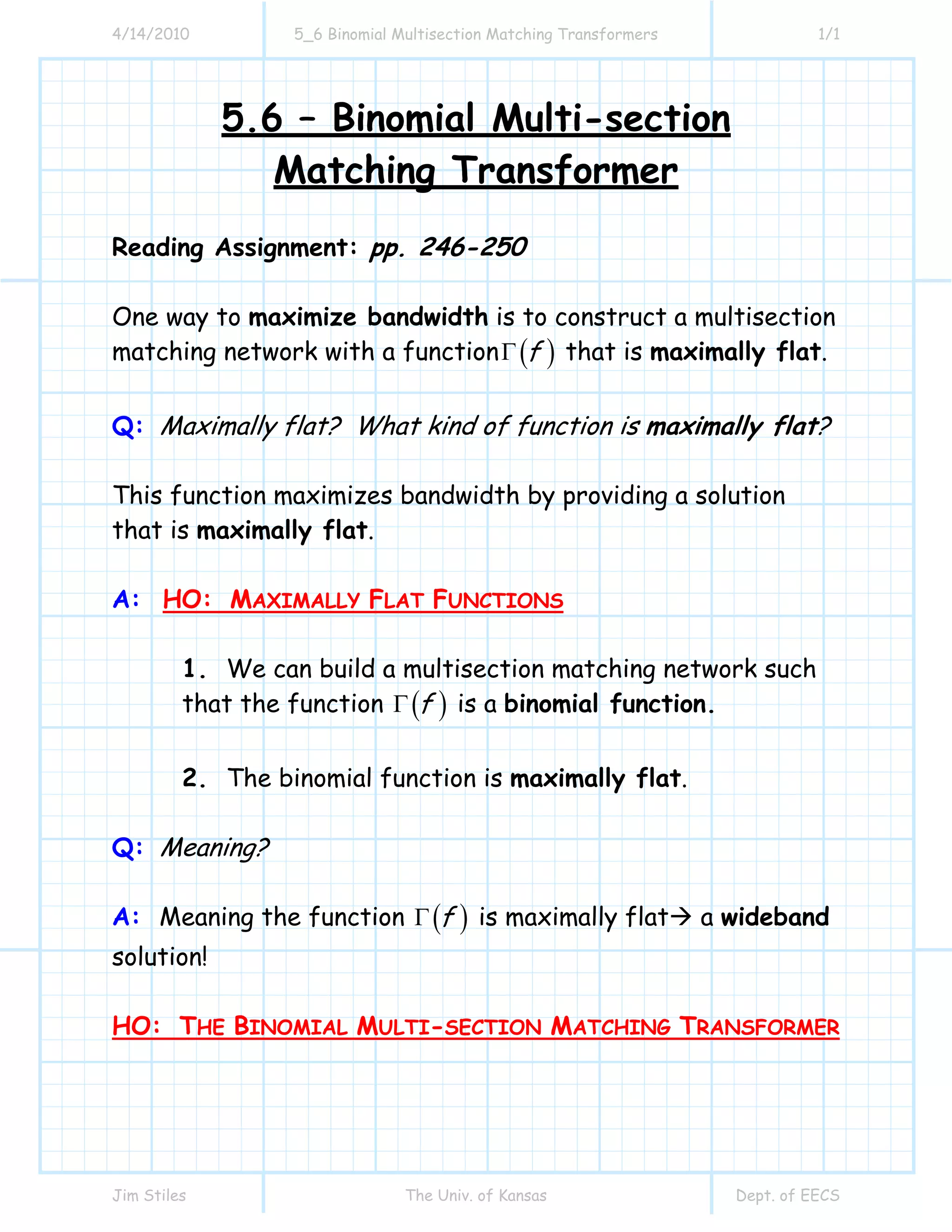 5 6 binomial multisection matching transformers | PDF