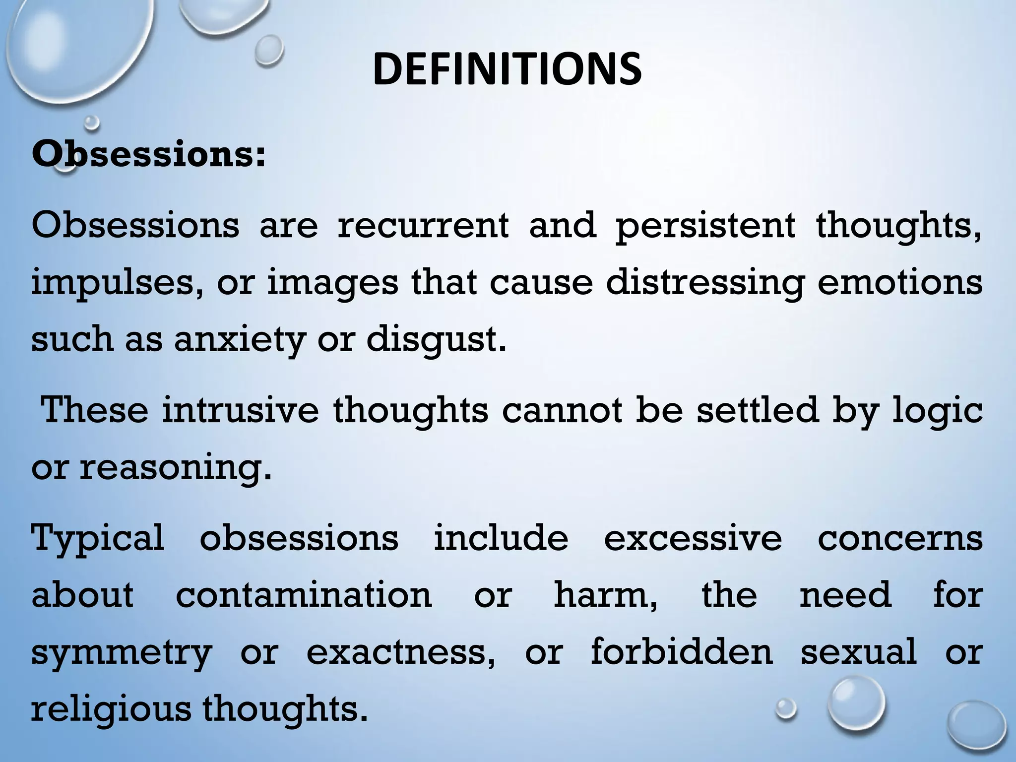 obsessive compulsive and related disorders (OCD) | PDF