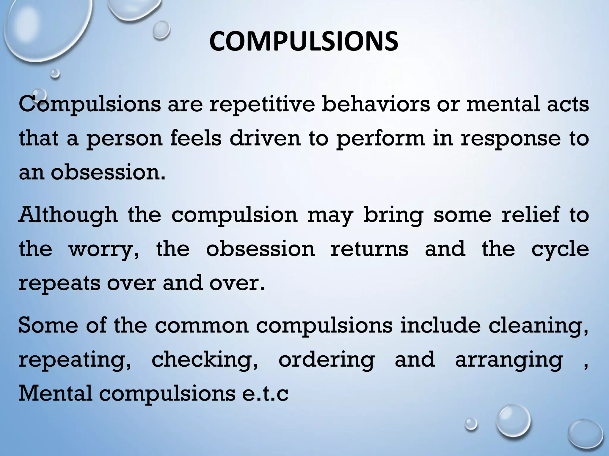 obsessive compulsive and related disorders (OCD) | PDF