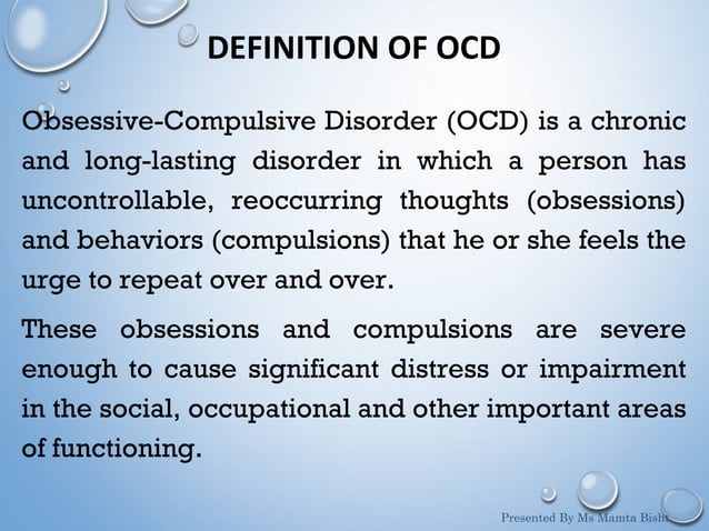 obsessive compulsive and related disorders (OCD) | PDF