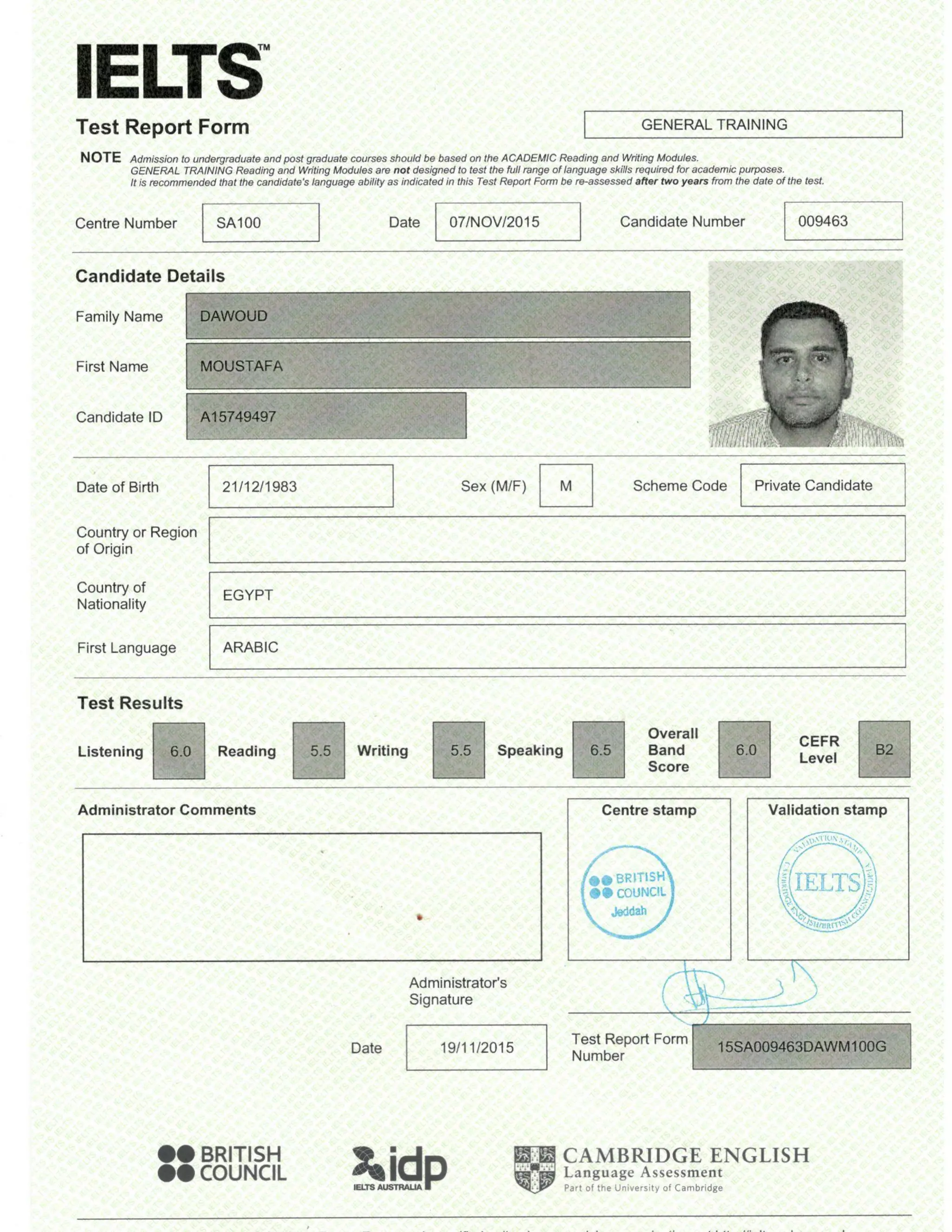 CERTIFICATE - IELTS | PDF