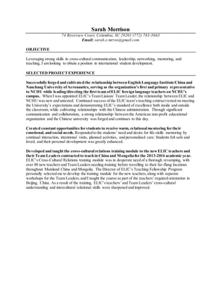 Selected Project Experience | PDF