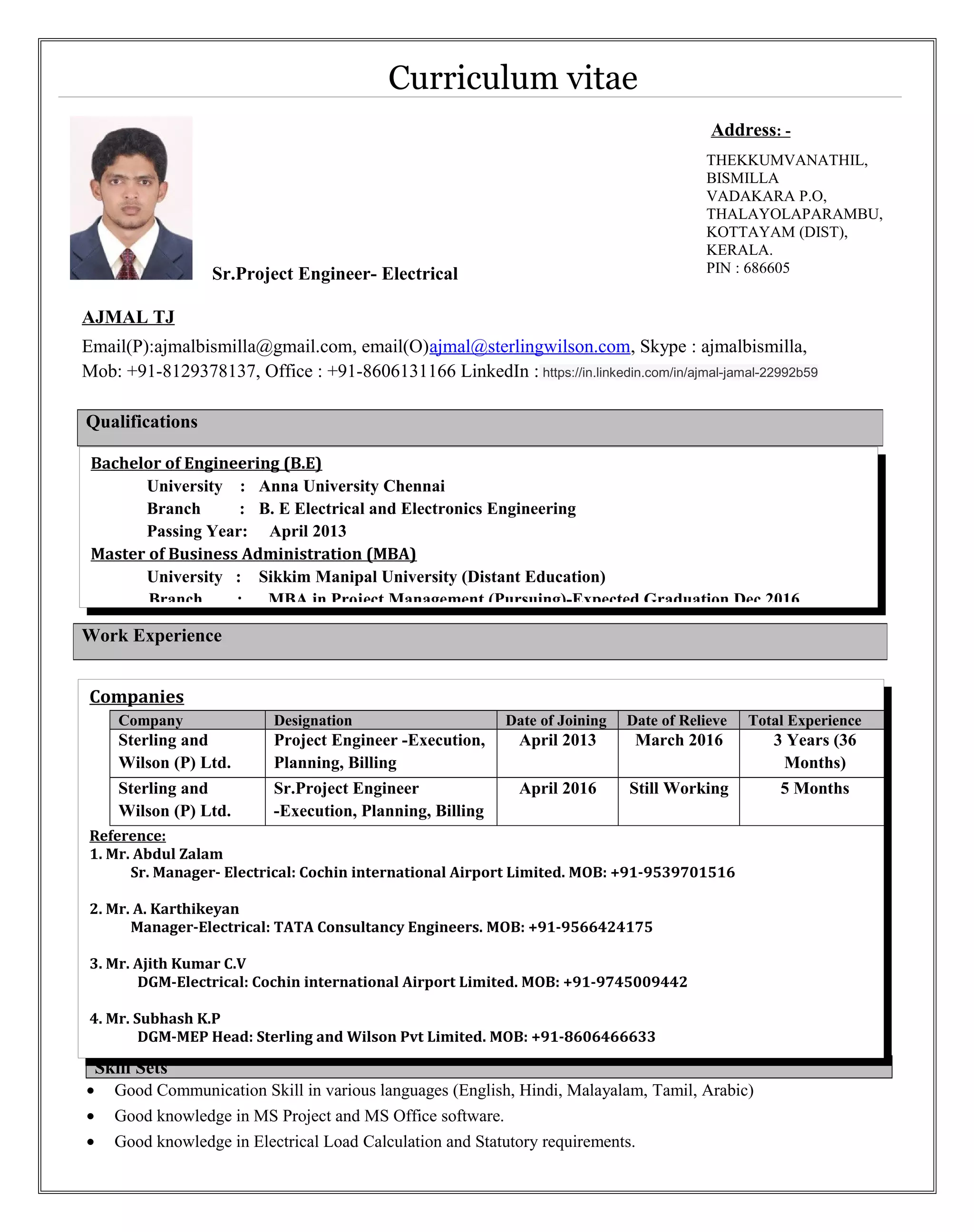 Ajmal Jamal CV | PDF