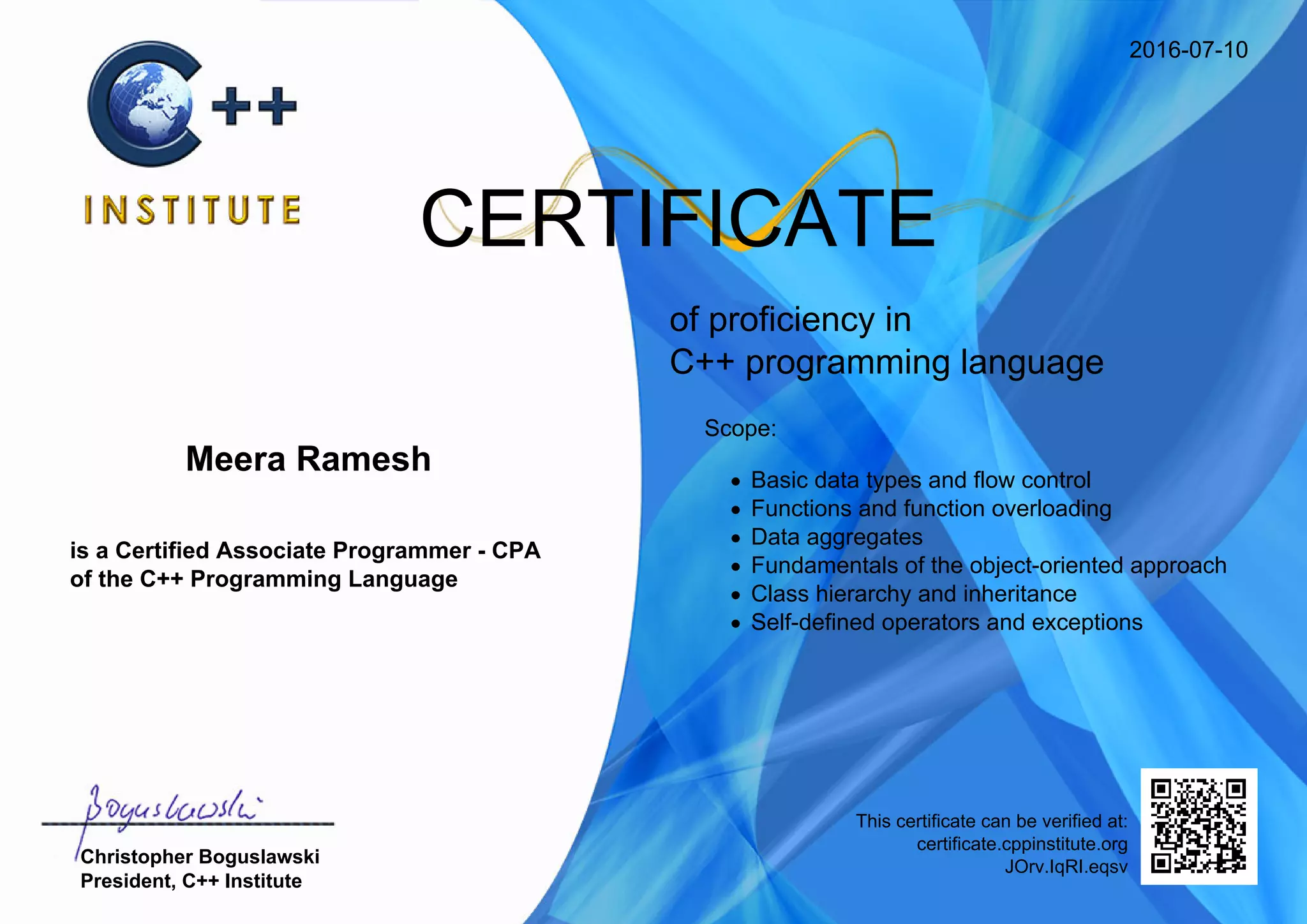 CppInstituteCertificate | PDF