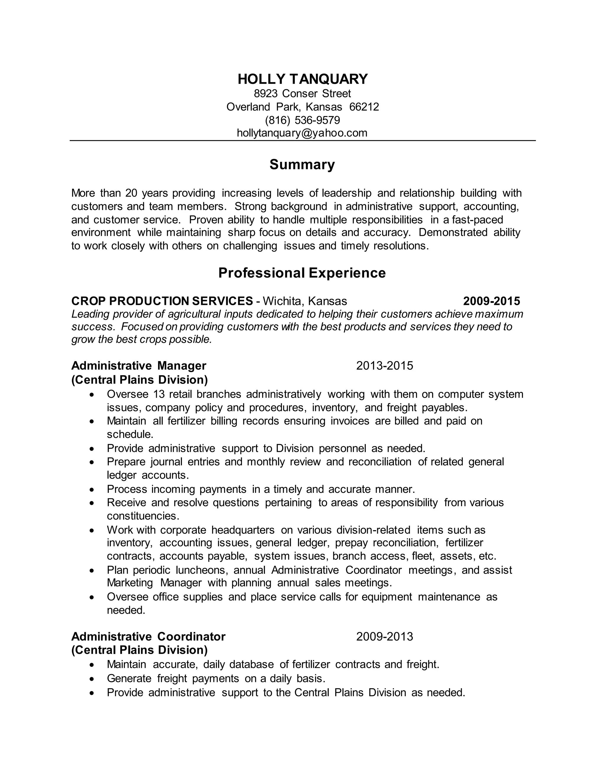 05 21 15 resume Holly Tanquary | DOCX