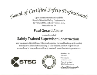 BCSP STS Cert | PPT