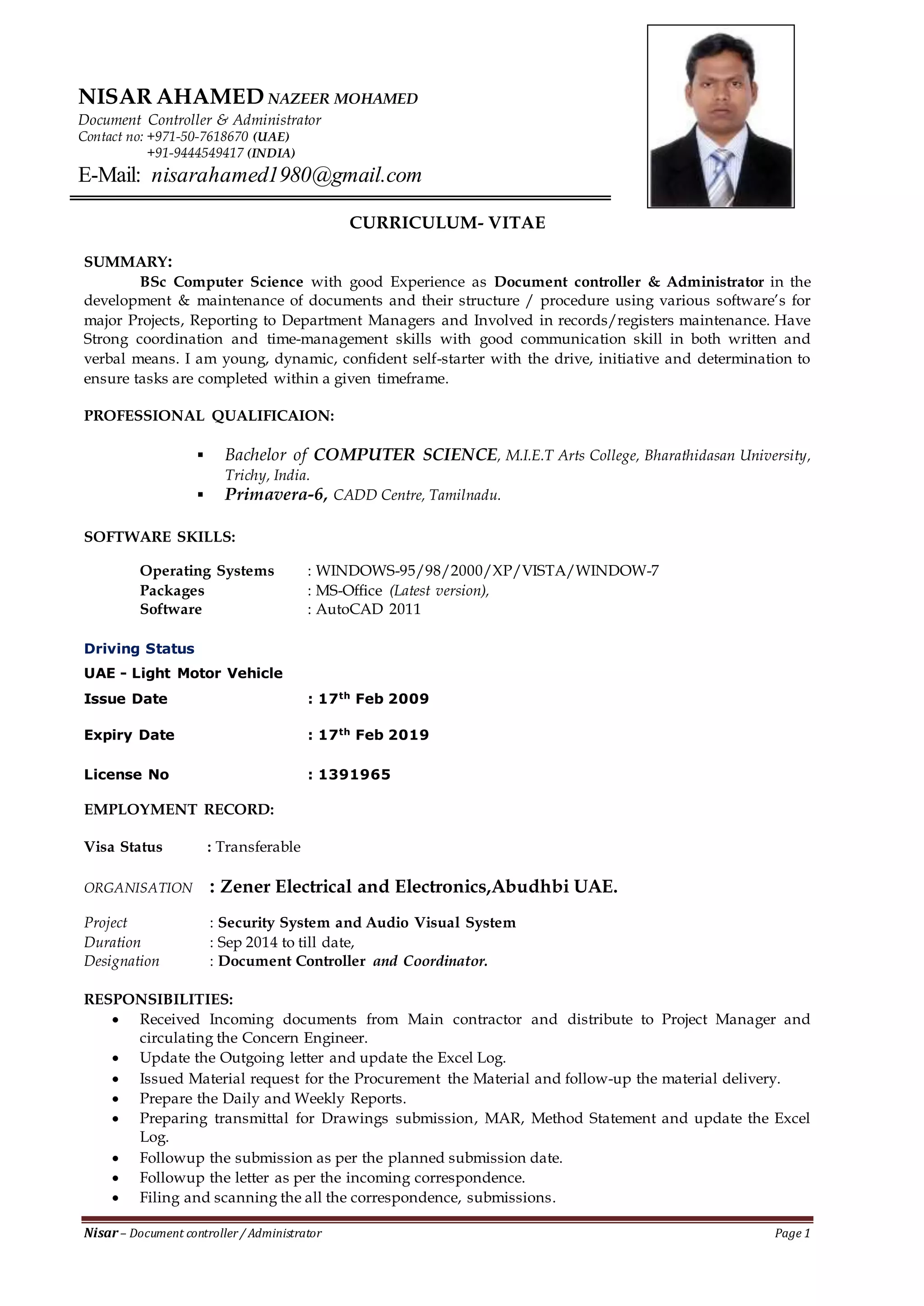 Nisar_CV New | DOCX
