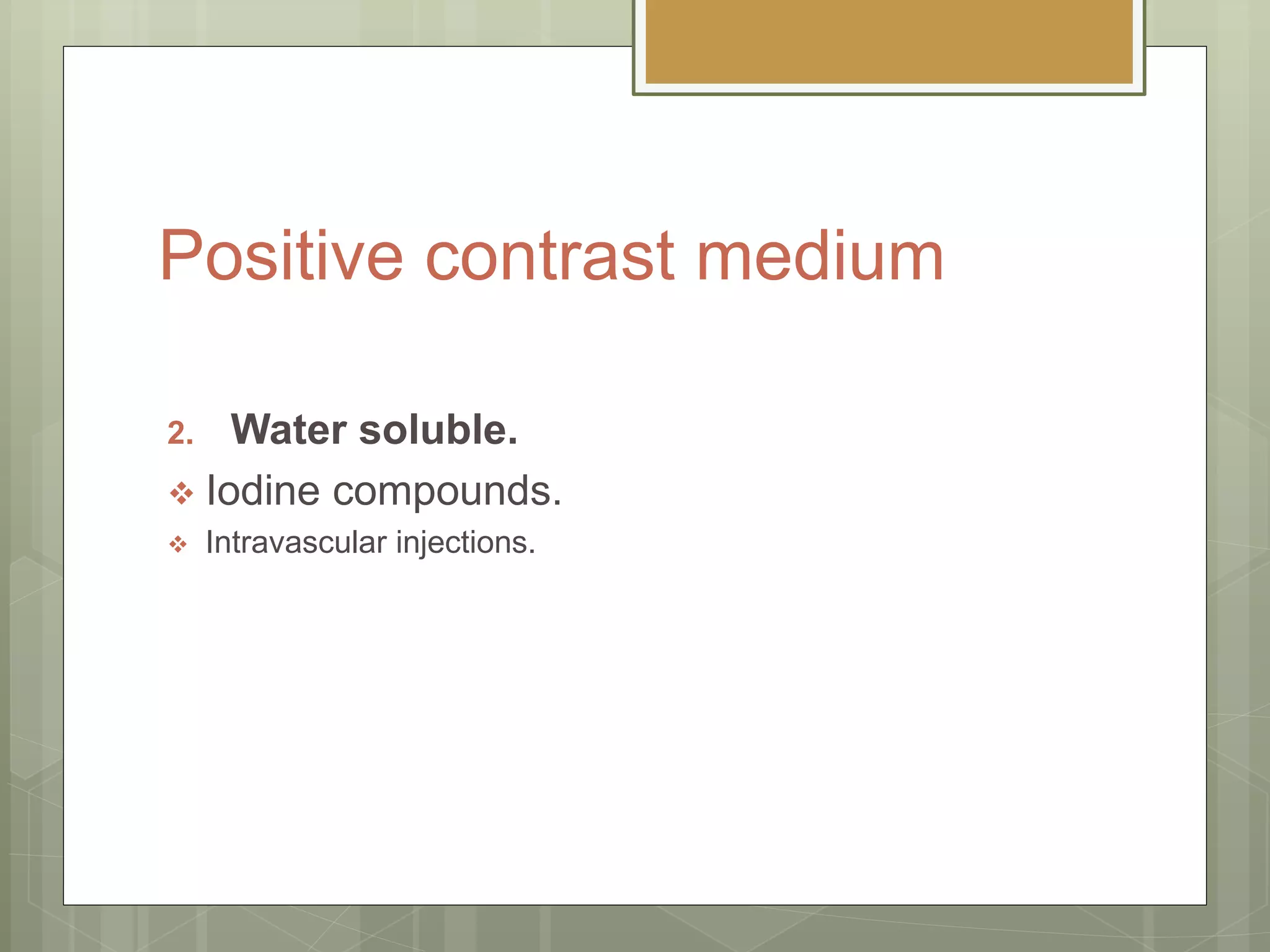 Contrast Media in Radiology | PPTX