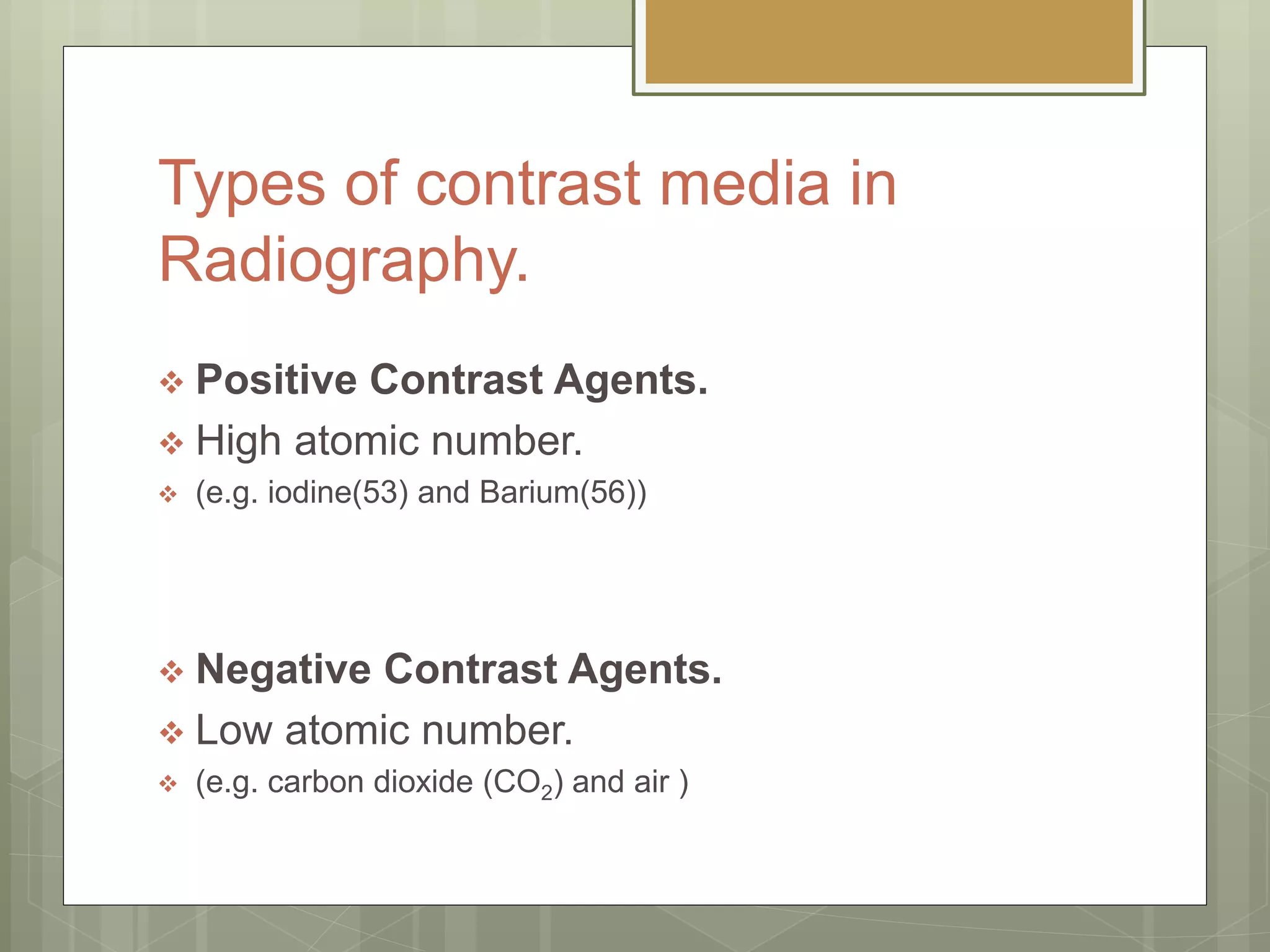 Contrast Media in Radiology | PPTX