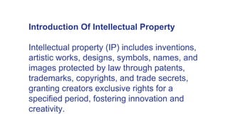 TYPES OF INTELLECTUAL PROPERTY IN ML.pptx