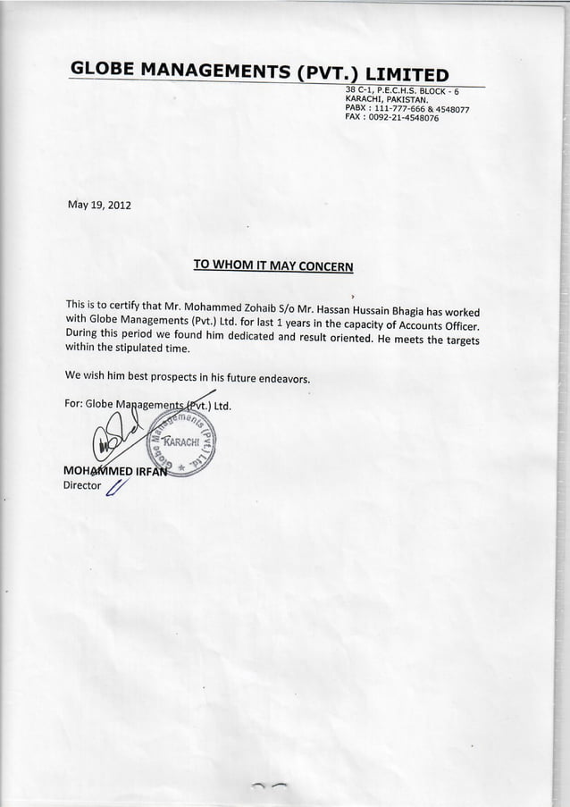 GLOBE MANAGEMENT | PDF