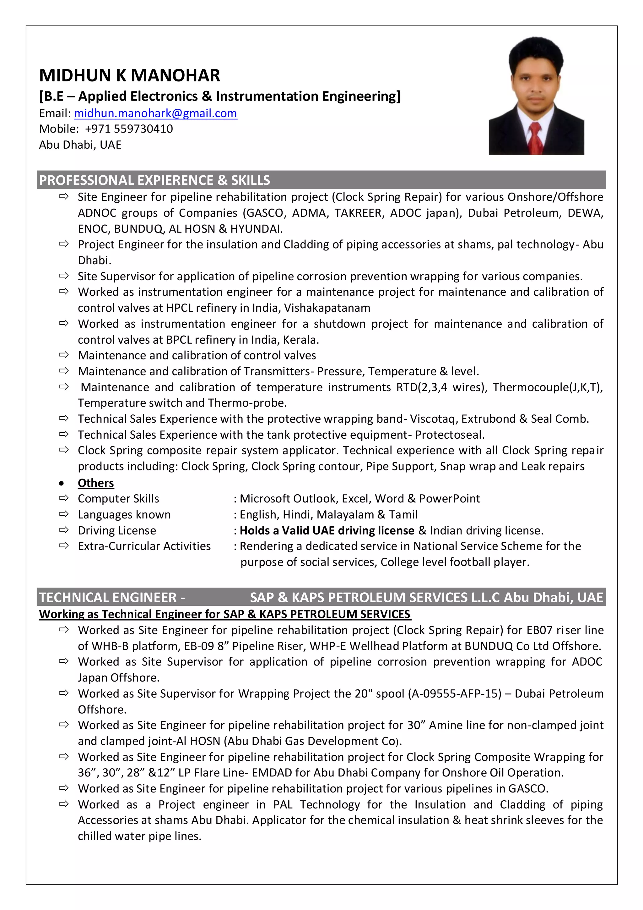 Resume Midhun-Nsi | PDF