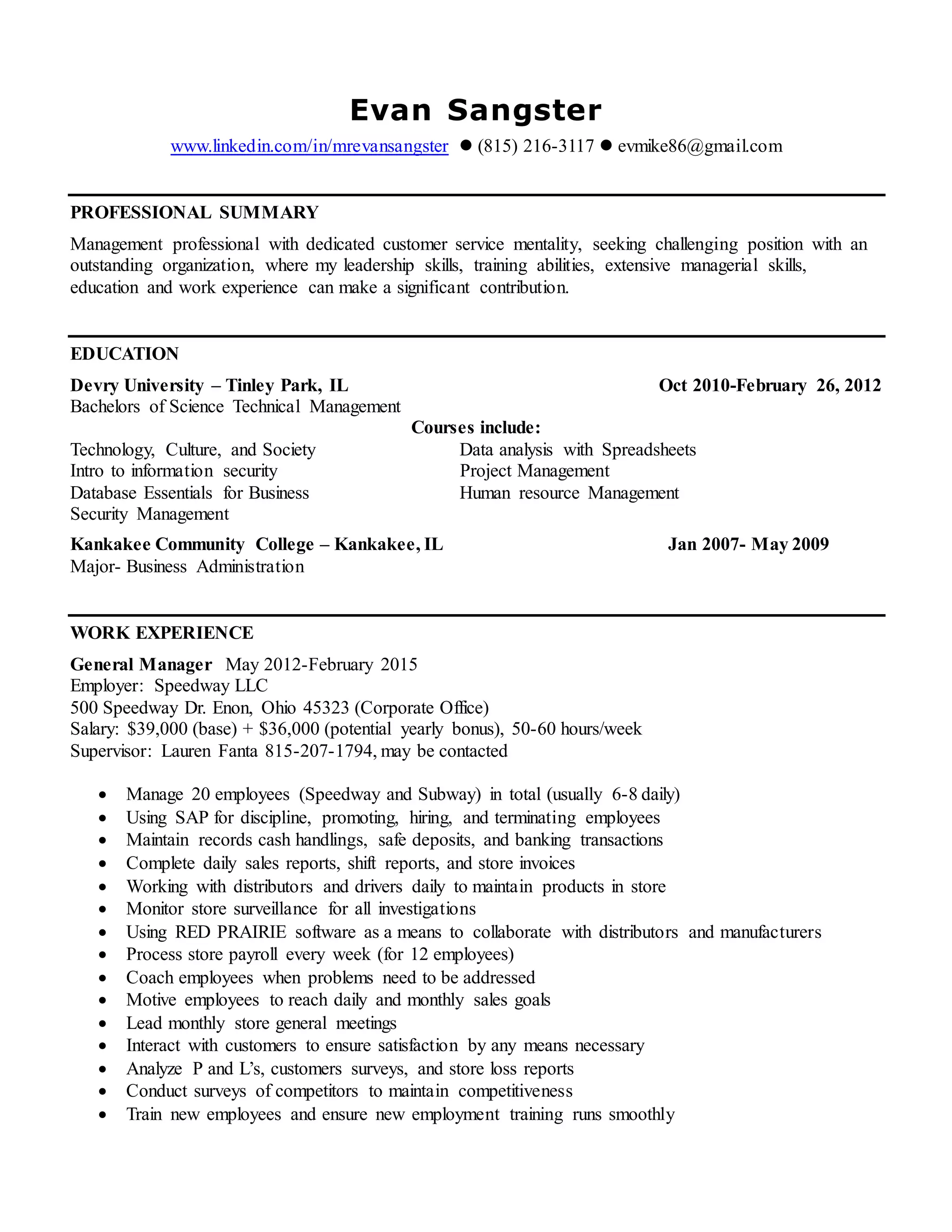 Evan Resumewithsalary | DOCX